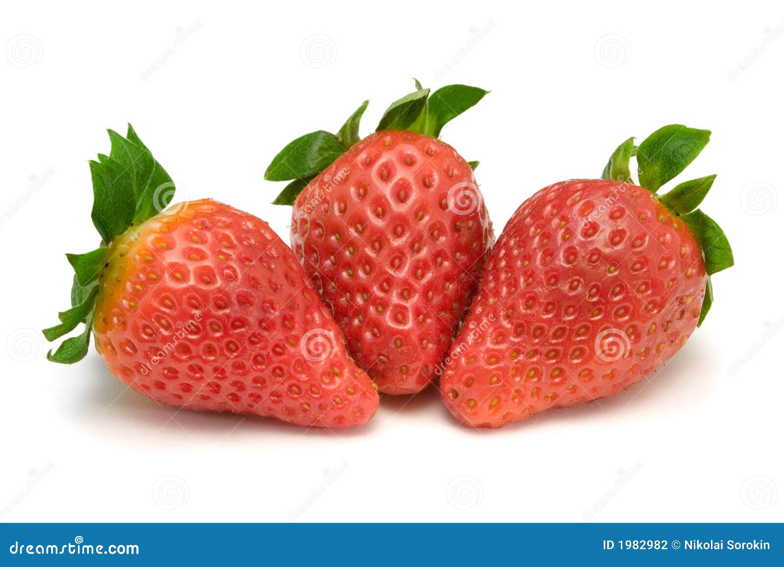 Three Strawberries, Close-up Stock Photo - Image of healthy, berries ...