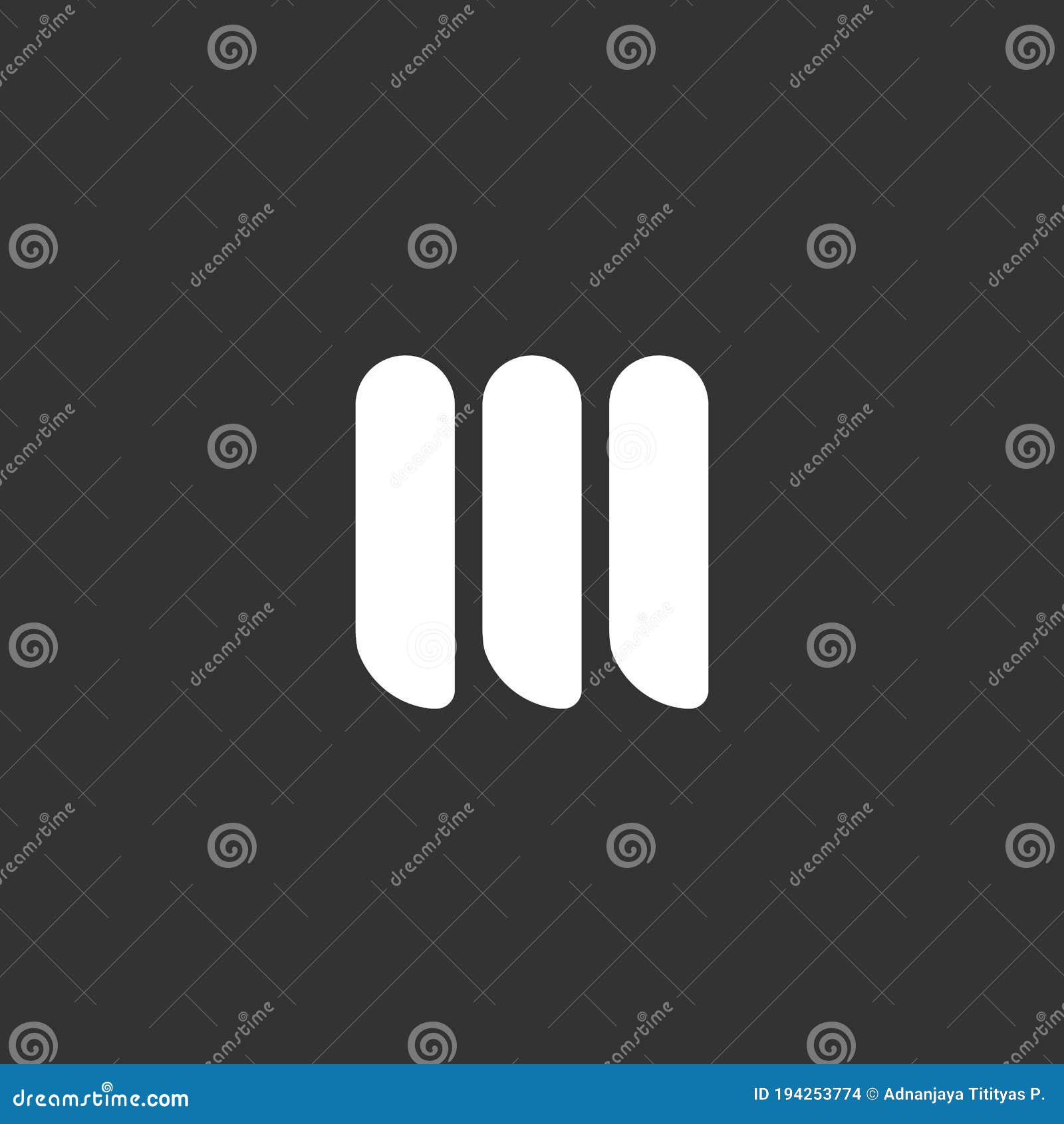 Three Stripes Curves Logo Vector Stock Vector - Illustration of concept ...