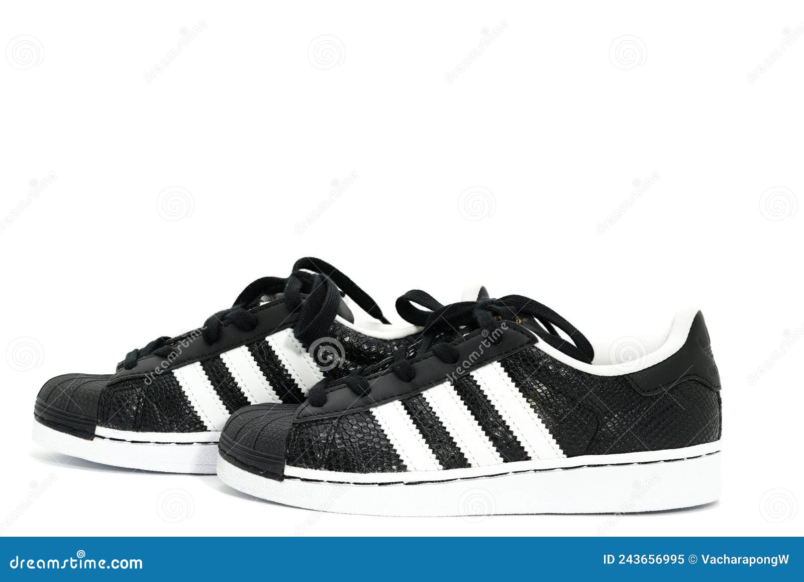 Three Strips Decoration Shoes in Kid Size Footware on Isolated White ...