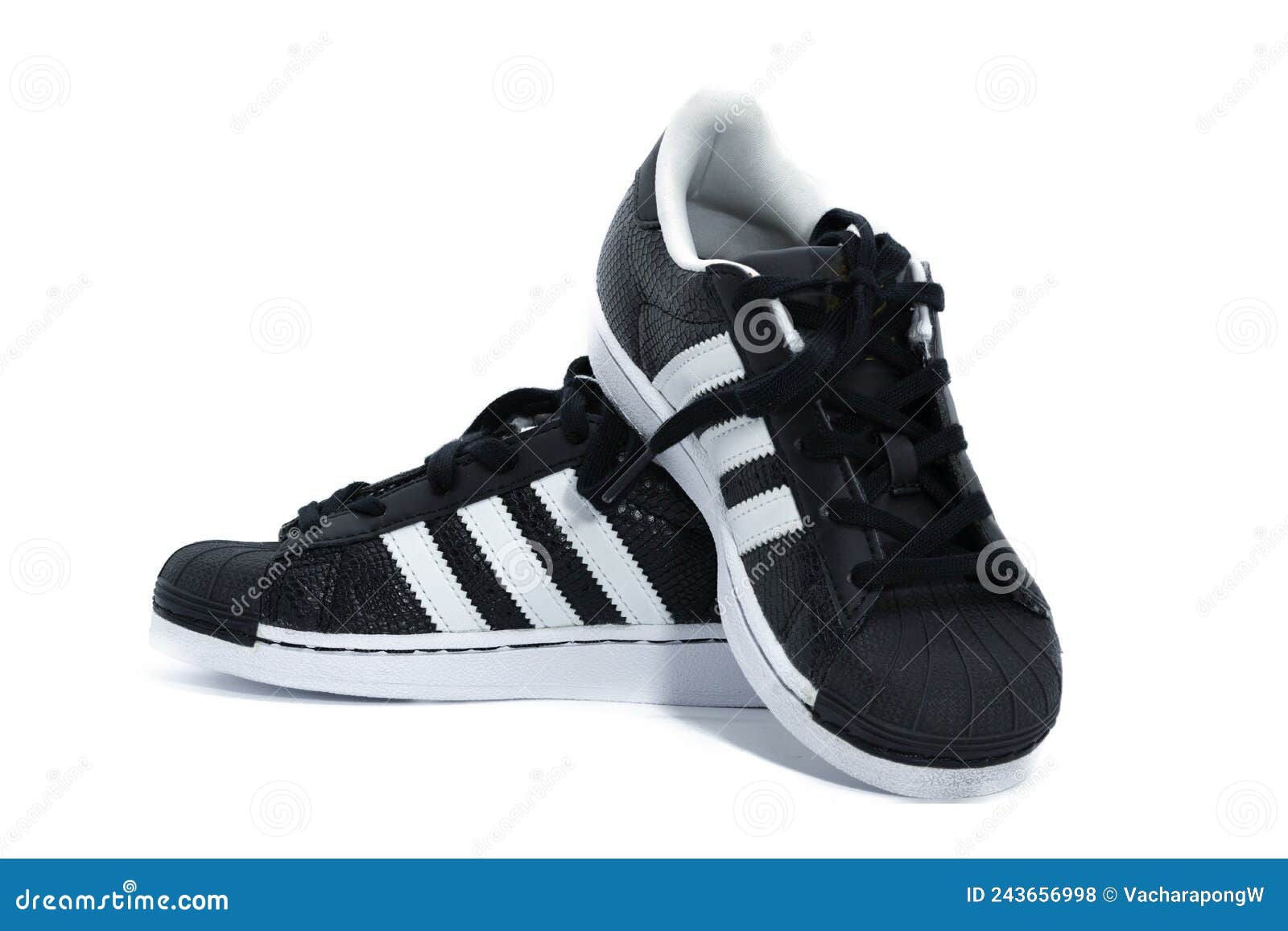 Three Strips Decoration Shoes in Kid Size Footware on Isolated White ...