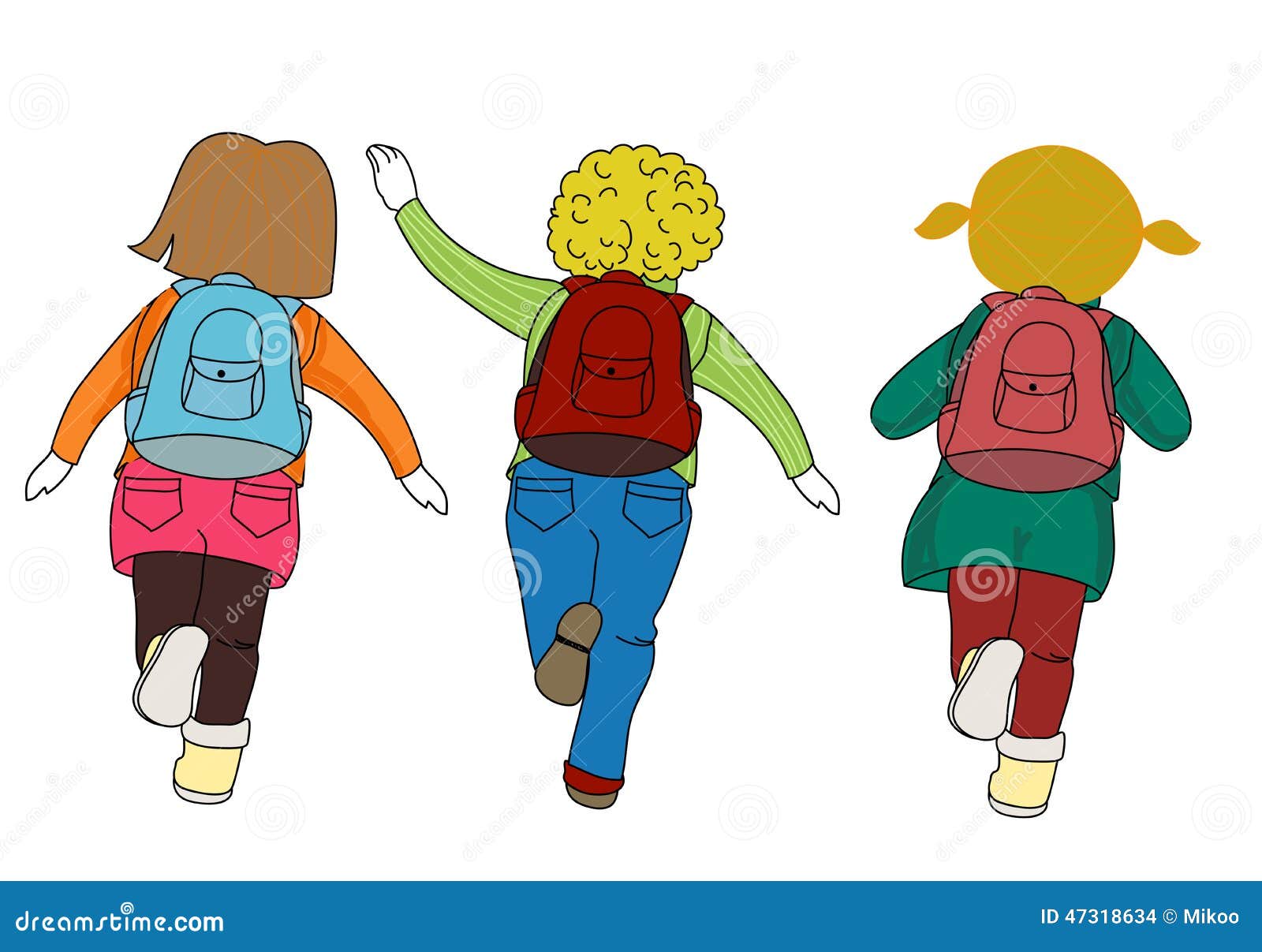 Three Students And Teacher Vector Illustration | CartoonDealer.com ...