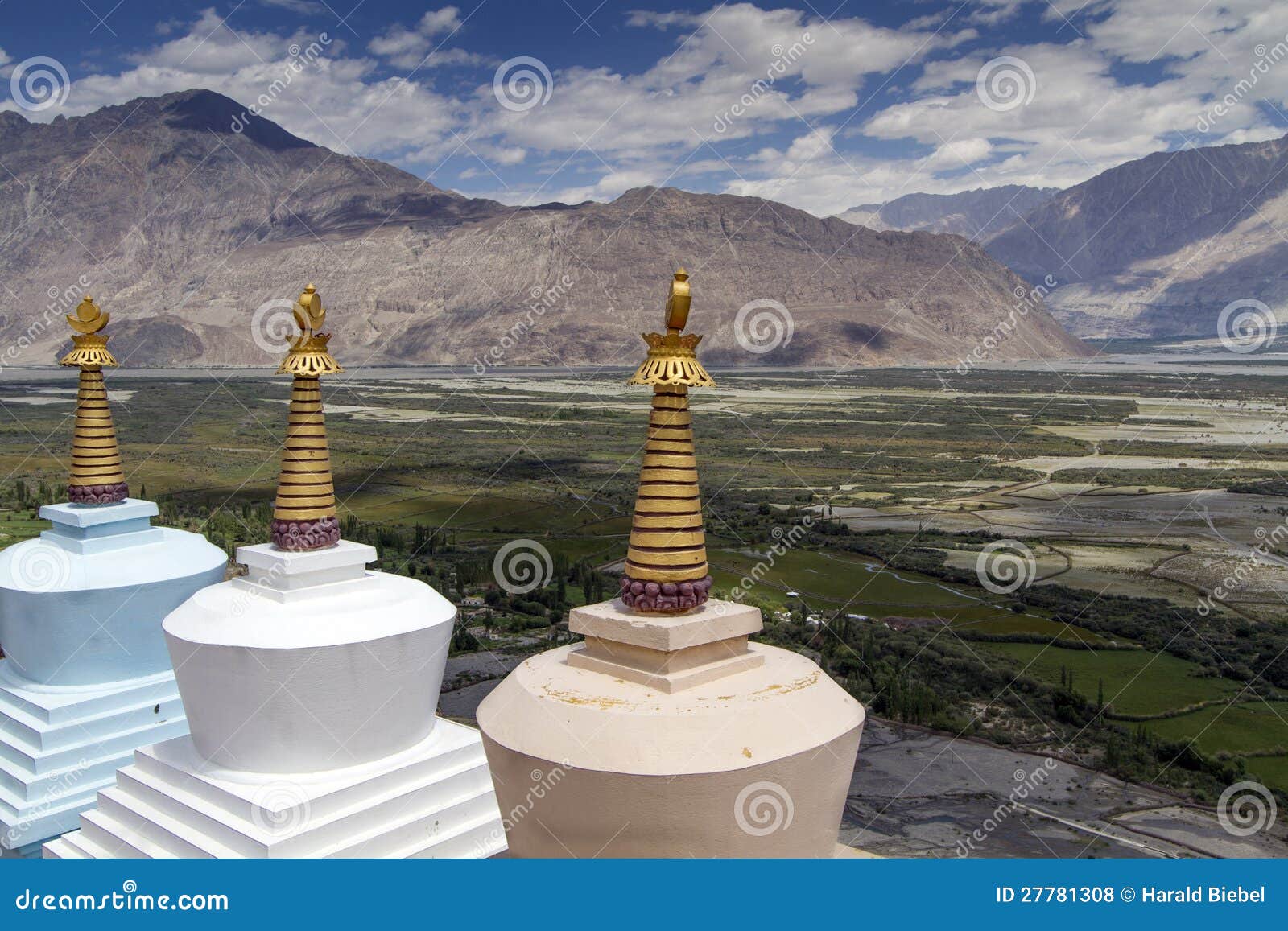 Three Stupas (Gompas) in Ladakh, India Stock Photo - Image of prayer ...
