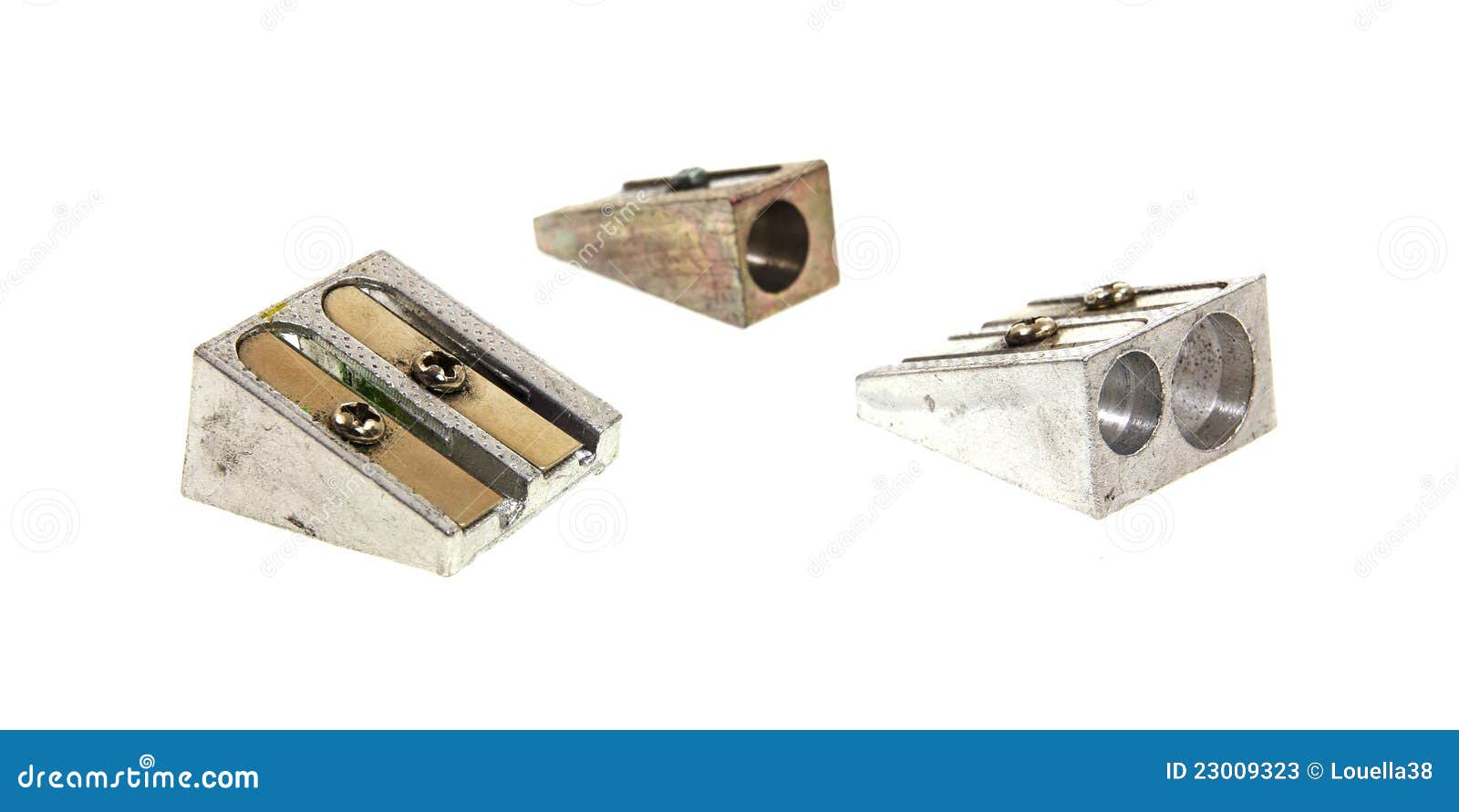 Three Sturdy Old Pencil Sharpeners Stock Image - Image of varying ...