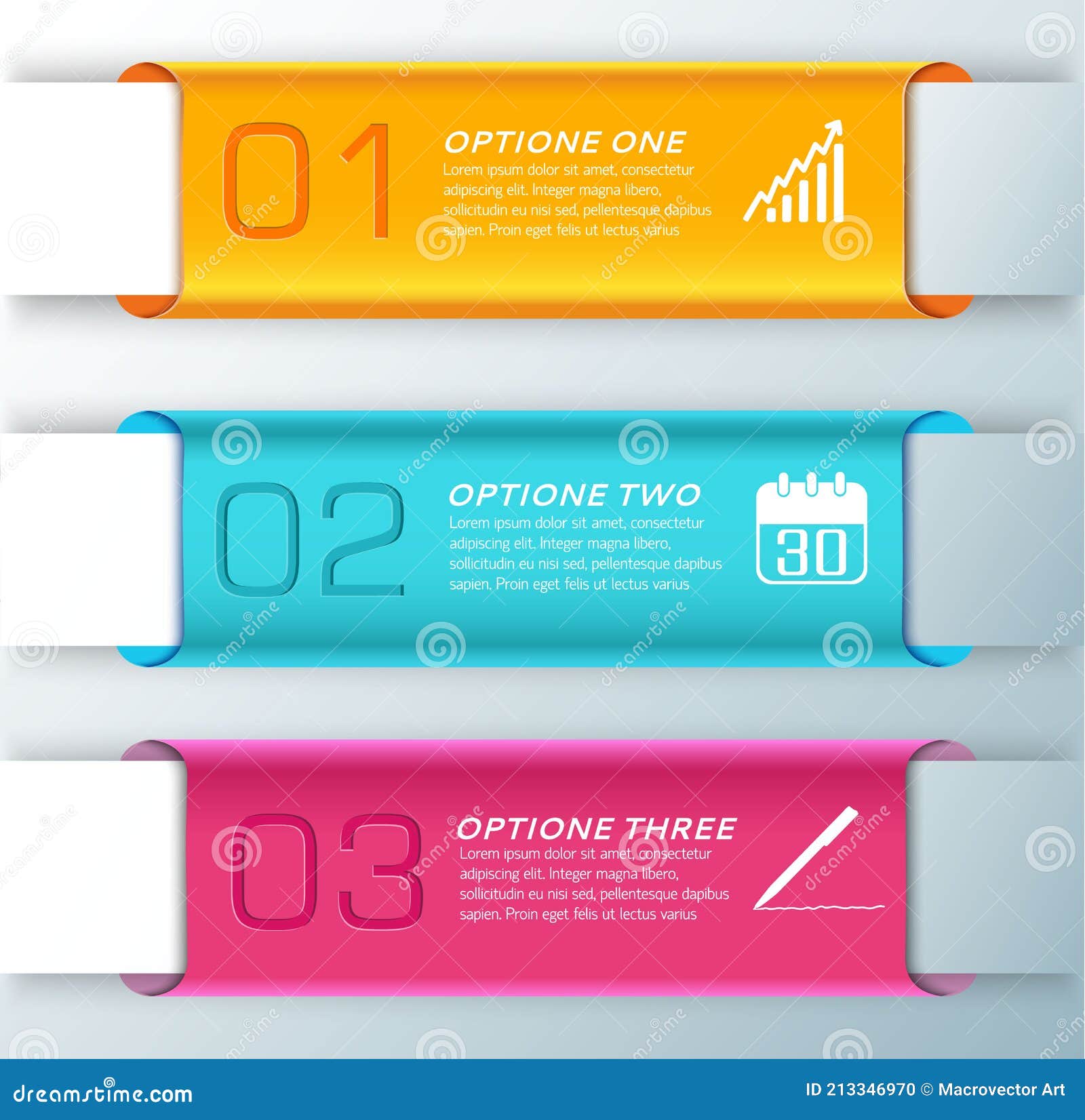 Three Stylish Banner Set stock vector. Illustration of clip - 213346970
