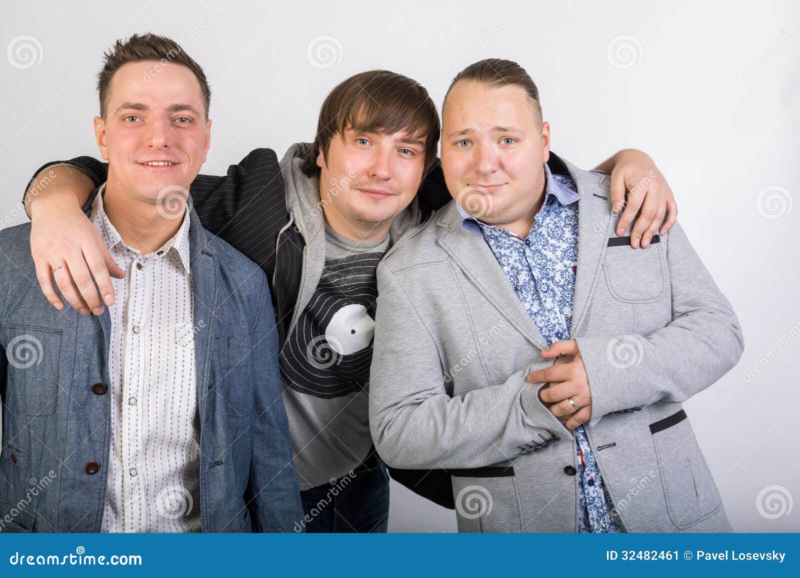 Three stylish young man stock image. Image of cheering - 32482461