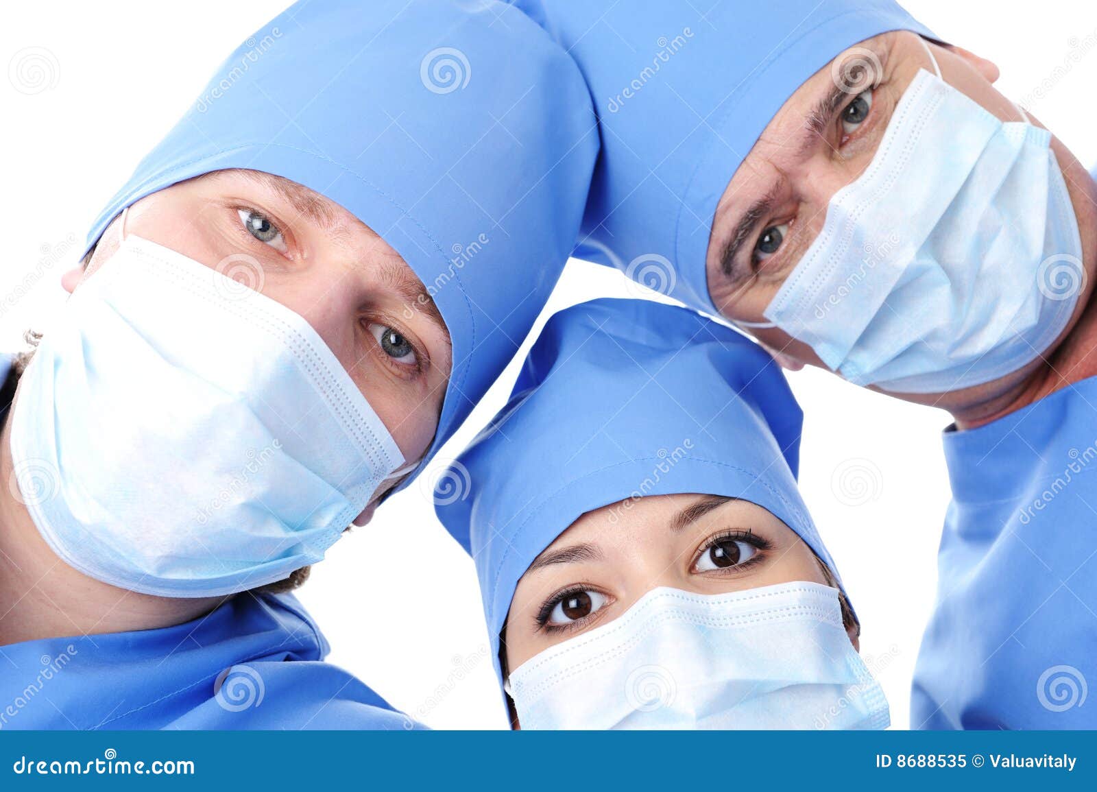 Three Surgeon S Heads Looking at Camera Stock Image - Image of medicine ...