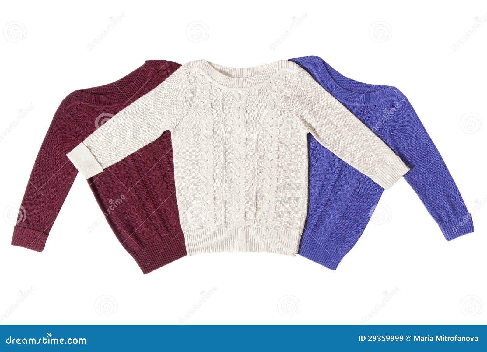Three sweaters isolated stock image. Image of clothes - 29359999