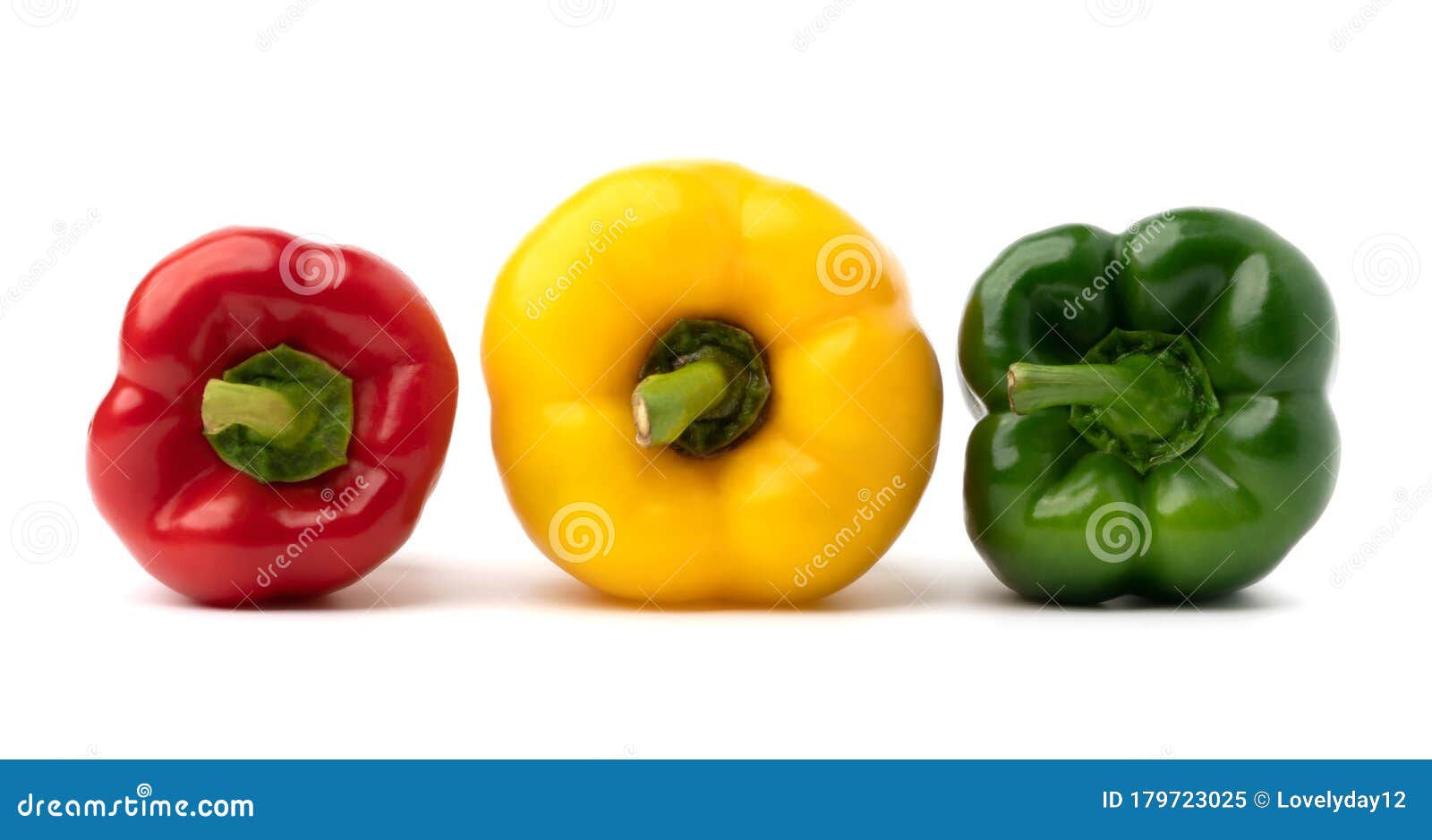 Three Sweet Bell Pepper Isolate on White Backgroud Stock Image - Image ...