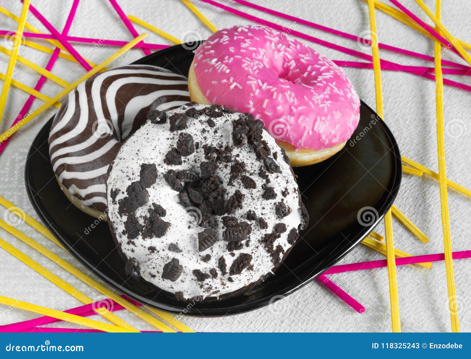 Sweet donuts dessert stock image. Image of closeup, delicious - 118325243