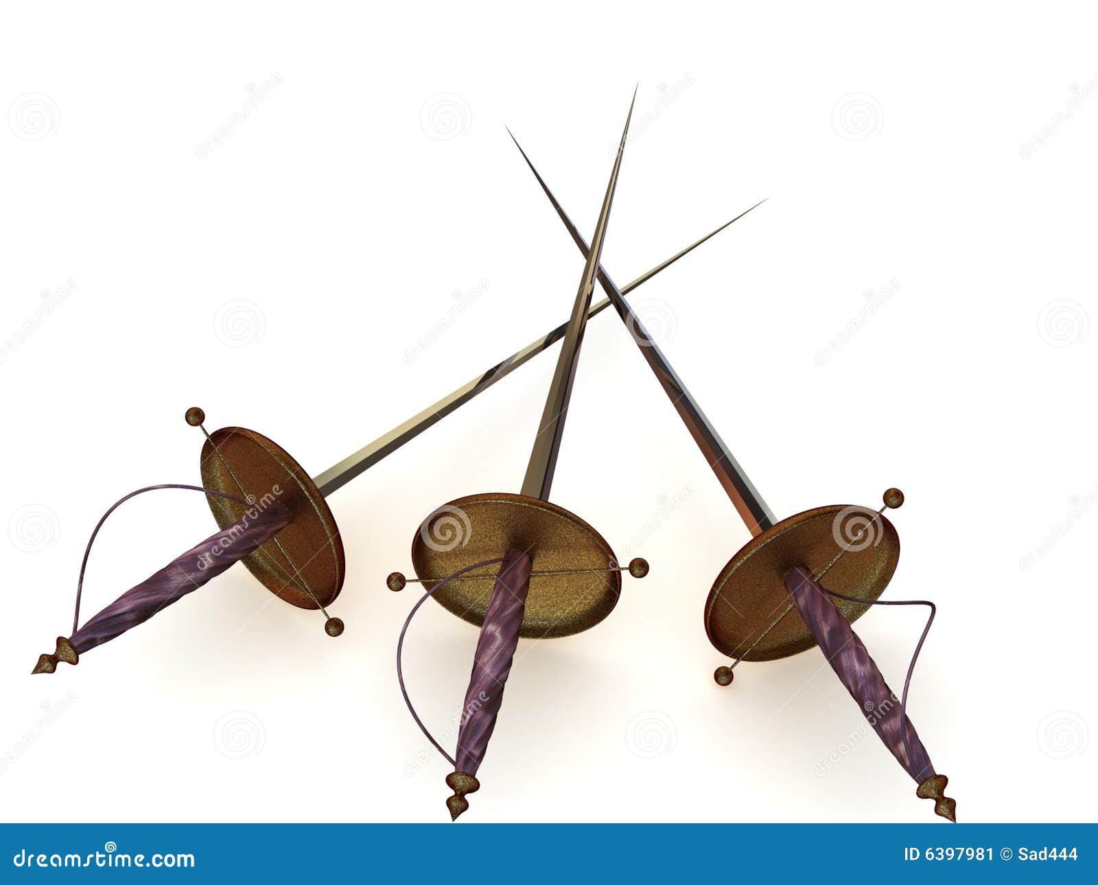 Three swords stock illustration. Illustration of style - 6397981