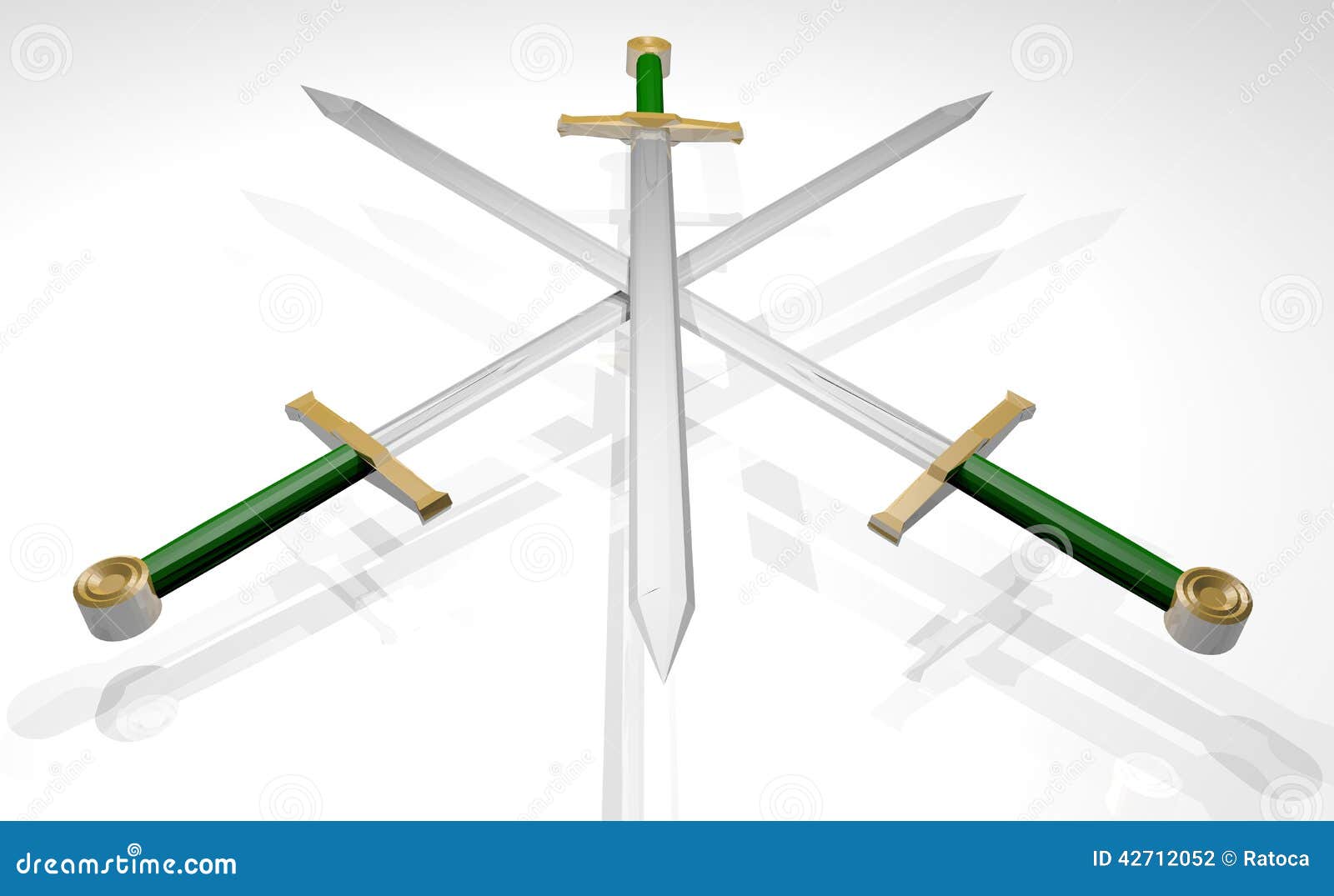 Three swords stock illustration. Illustration of black - 42712052
