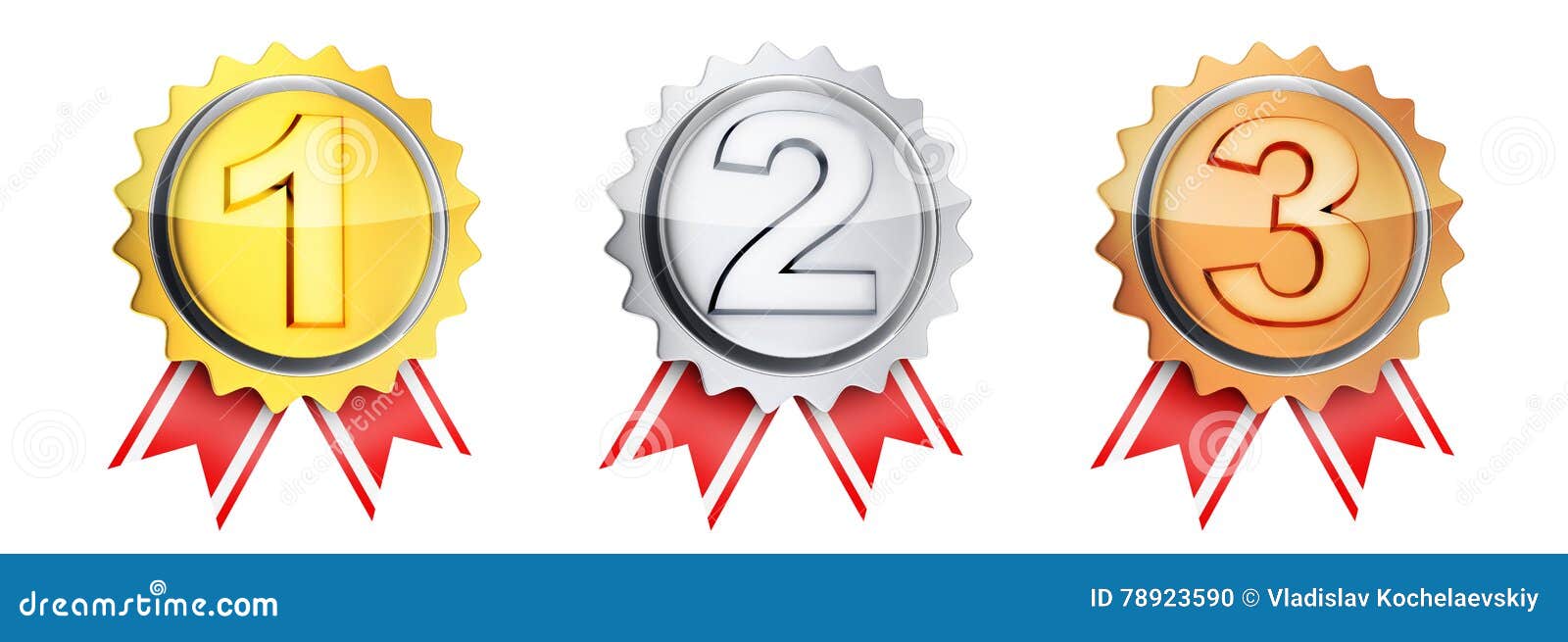 Three symbol medal winner stock illustration. Illustration of ...