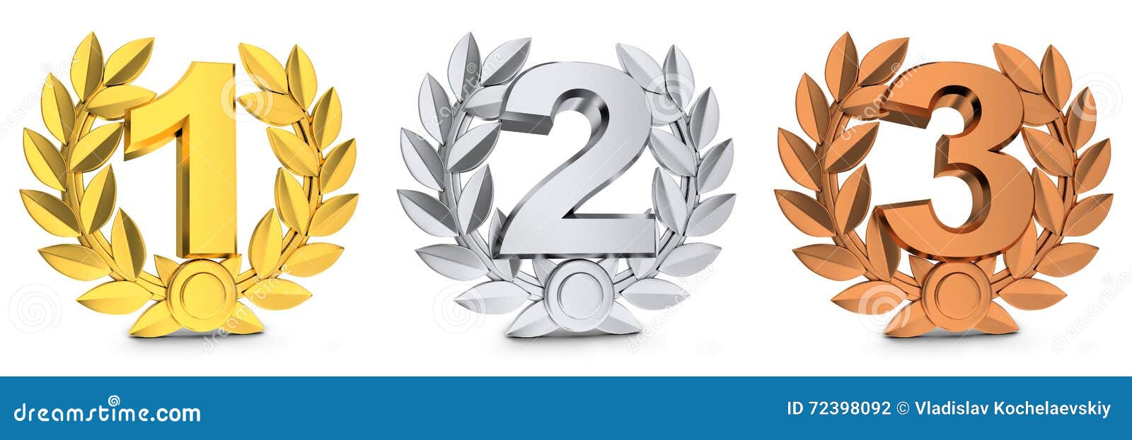 Three symbol winner stock illustration. Illustration of victory - 72398092