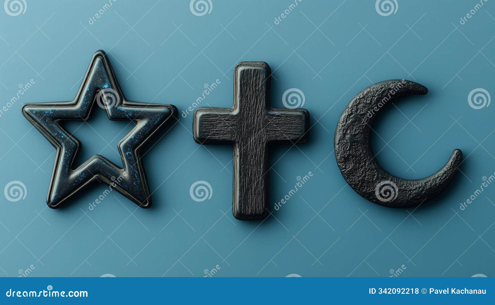 Three Symbols Representing Different Faiths are Arranged in a ...