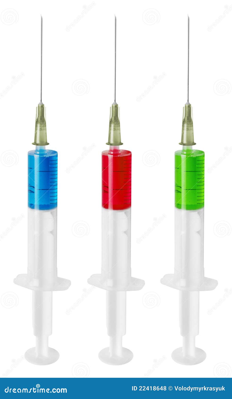 Three syringes with liquid stock photo. Image of illness - 22418648
