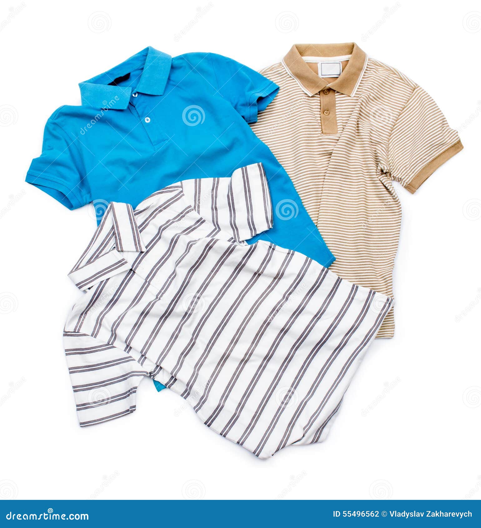 Three t-shirts stock photo. Image of advertising, casual - 55496562