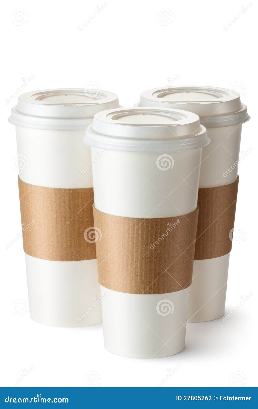 Three Take-out Coffee with Cup Holders Stock Photo - Image of coffetogo ...