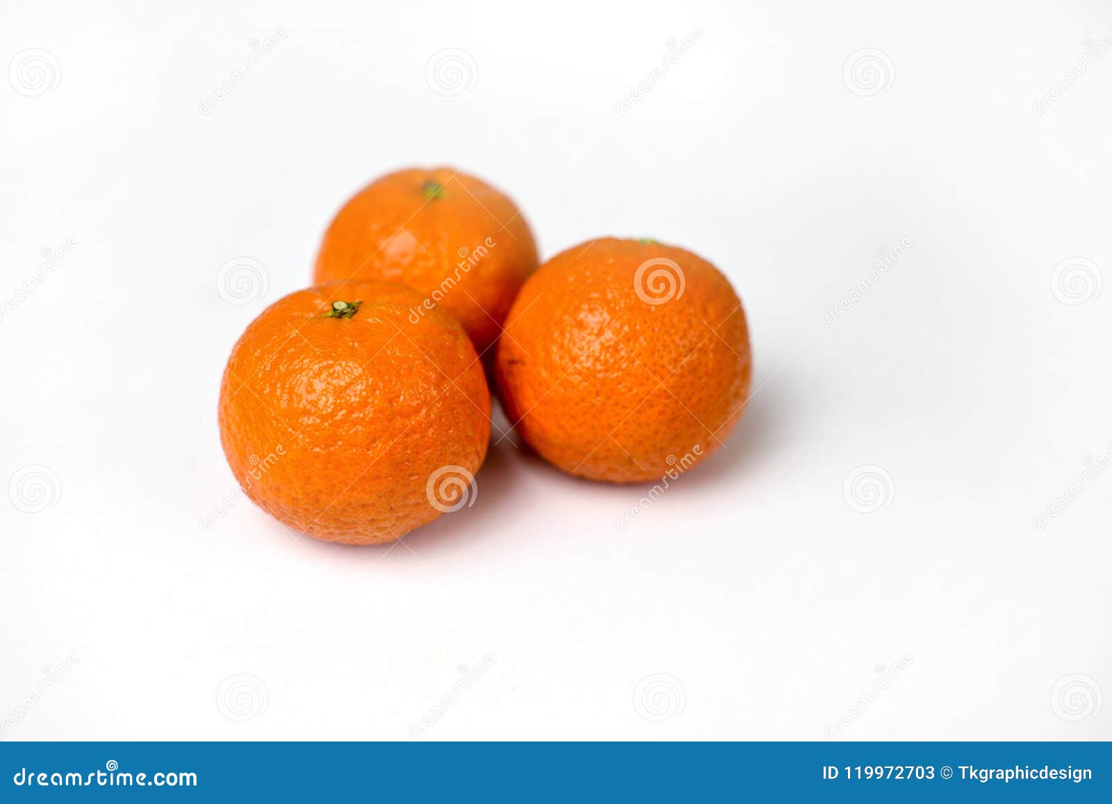 Three Tangerines Isolated on White Background Stock Image - Image of ...