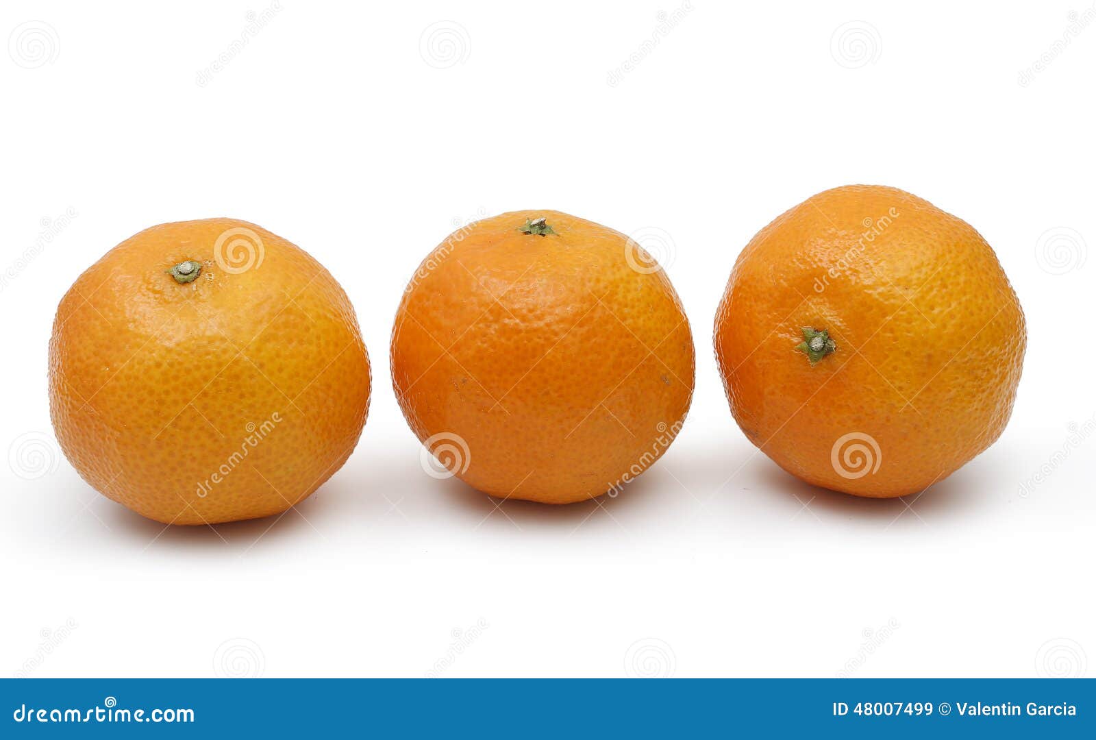 Three Tangerines on White Background Stock Image - Image of orange ...