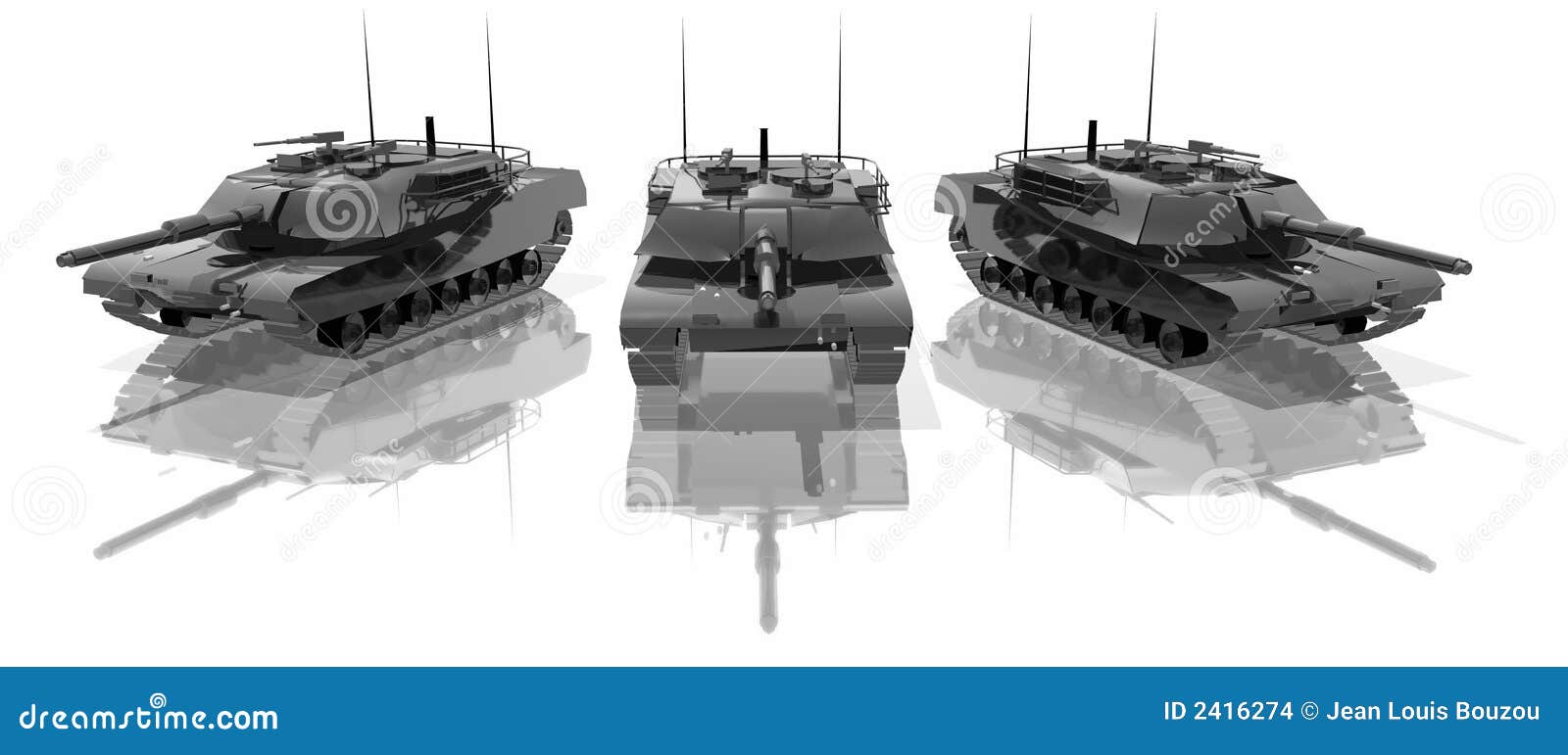 Three tanks stock illustration. Illustration of cannon - 2416274