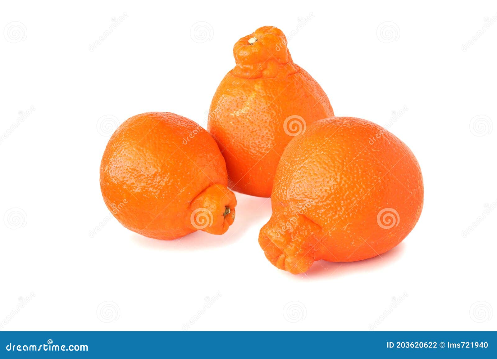 Three Tasty Mineolas Isolated on White Stock Photo - Image of shape ...