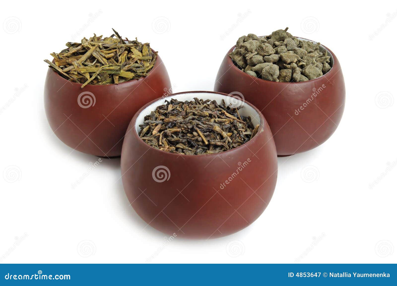 Three tea cups stock image. Image of culture, green, macro - 4853647