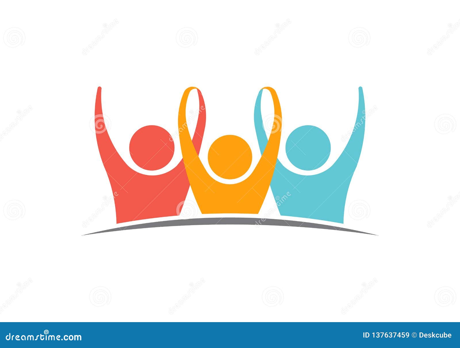 Unity Three Logo People Illustration Stock Vector - Illustration of ...