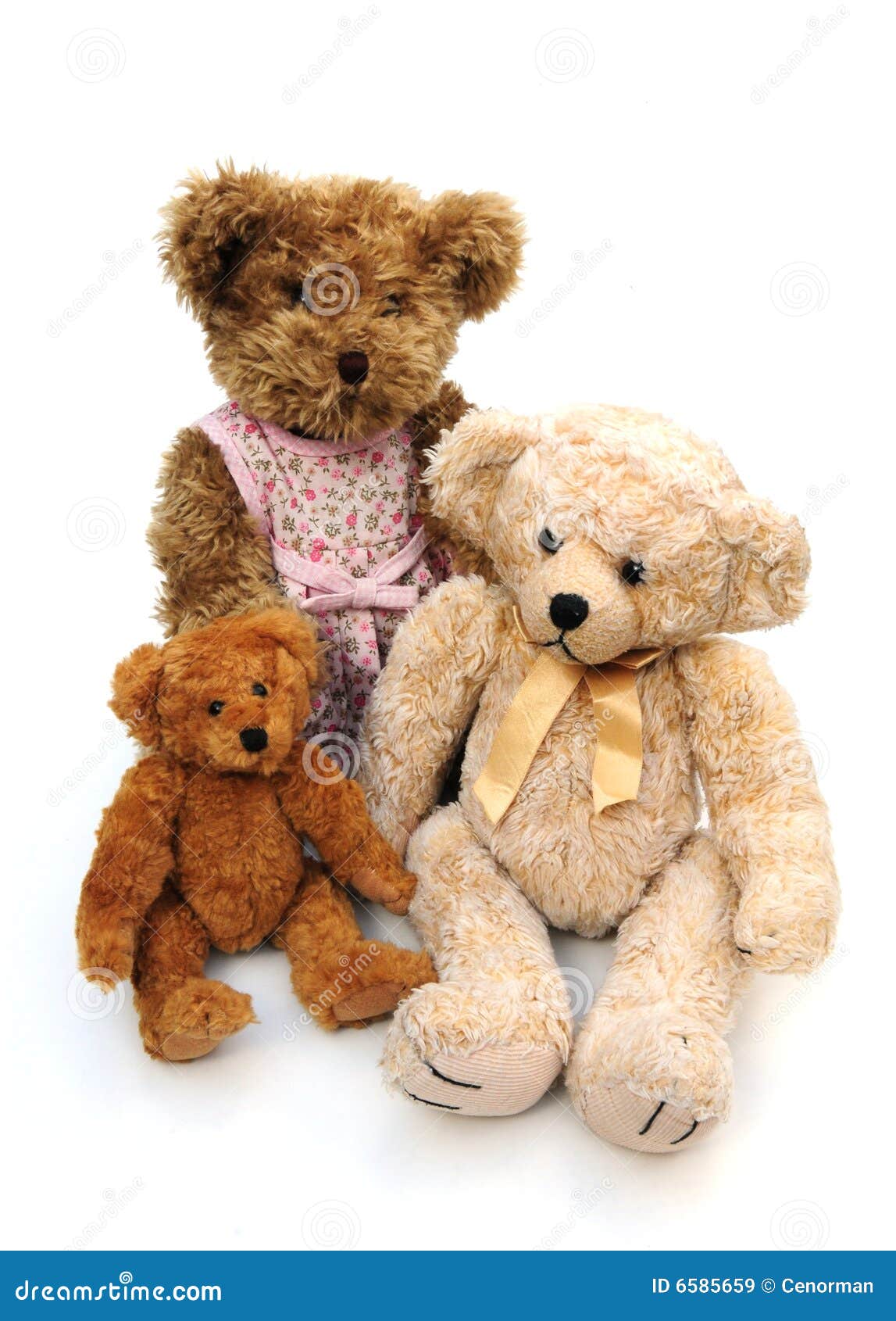 Three teddies stock image. Image of daddy, teddy, cuddly - 6585659