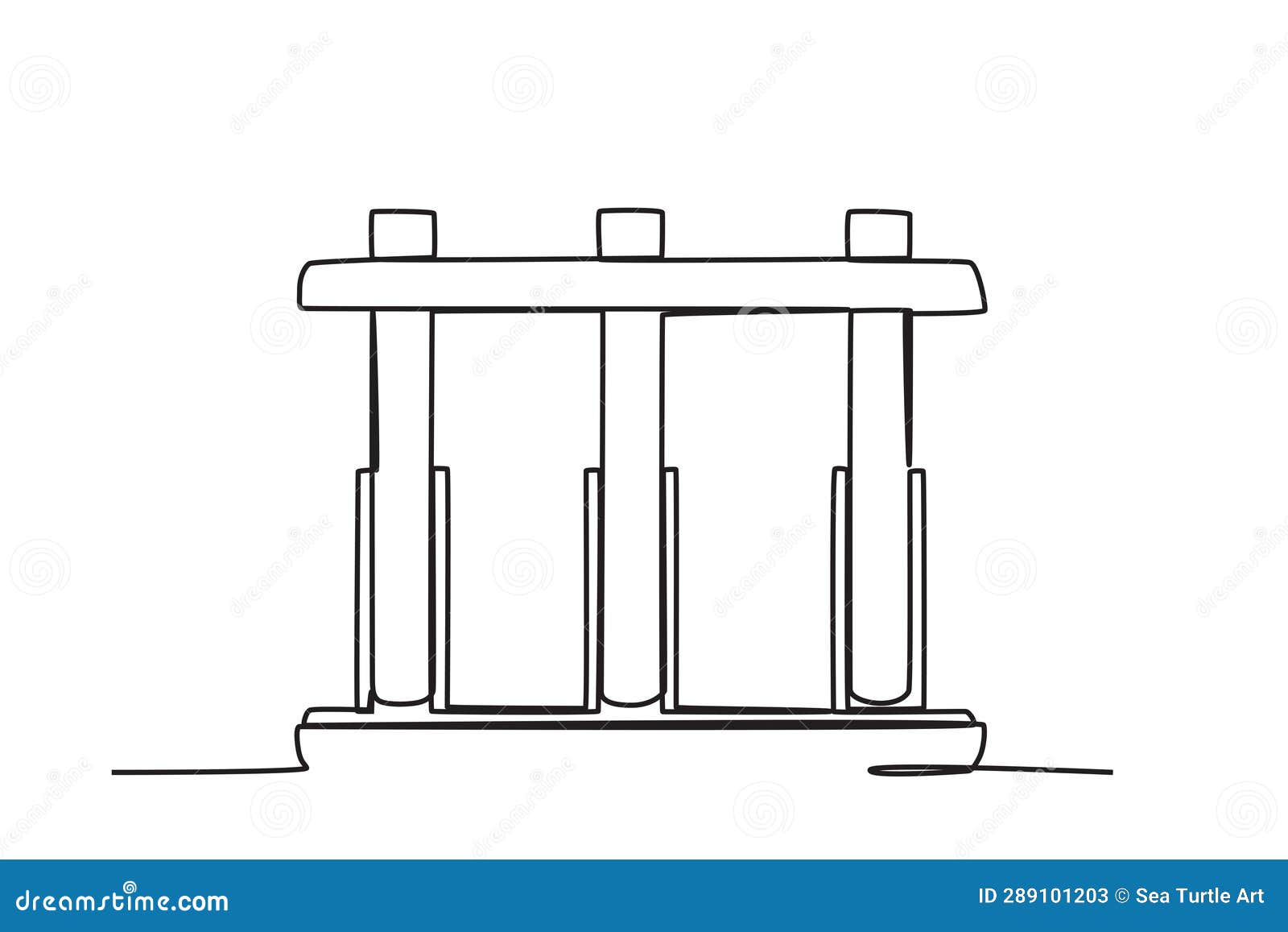 Three Test Tubes in the Rack Stock Vector - Illustration of ...