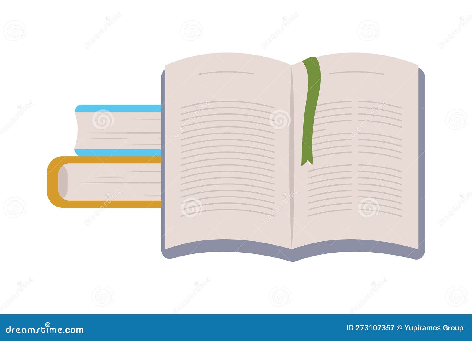 Three text books library stock vector. Illustration of open - 273107357