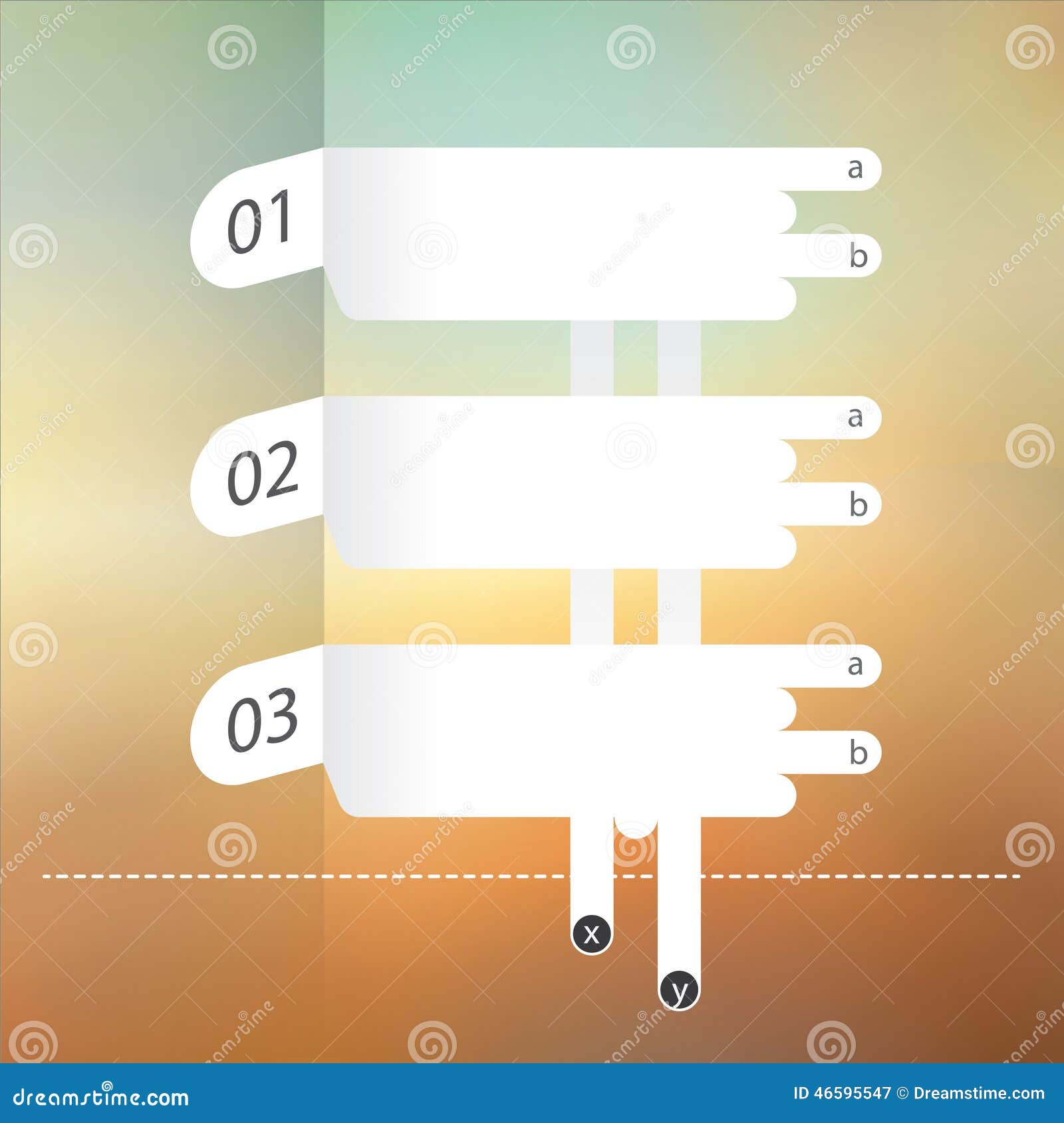 Three Text Labels on Abstract Blur Backgroud Stock Illustration ...