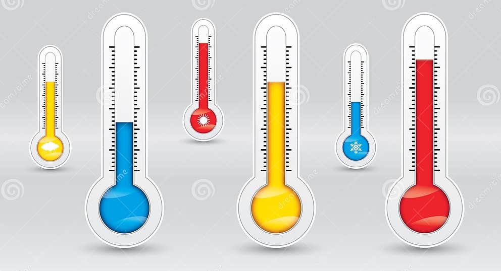 Three Thermometers with Different Temperatures, Measure Diagnostic ...