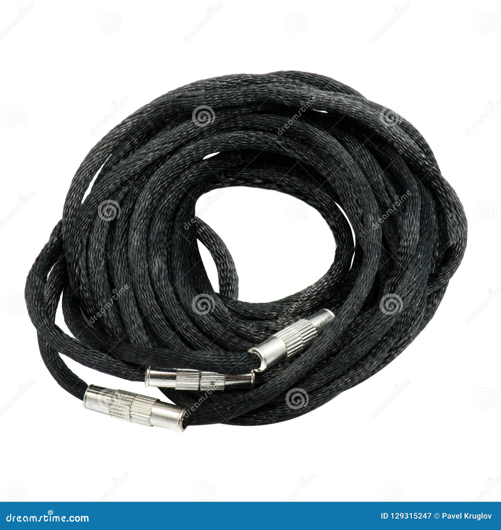 Three Thick Cables Tangled In One Big Bundle Of Wires. Multi-colored ...