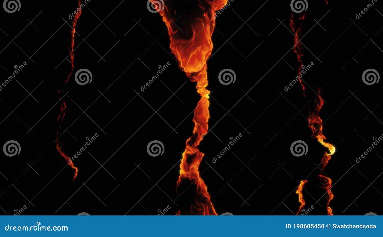 Three Thin Abstract Fire Ribbon Elements Stock Photo - Image of copy ...