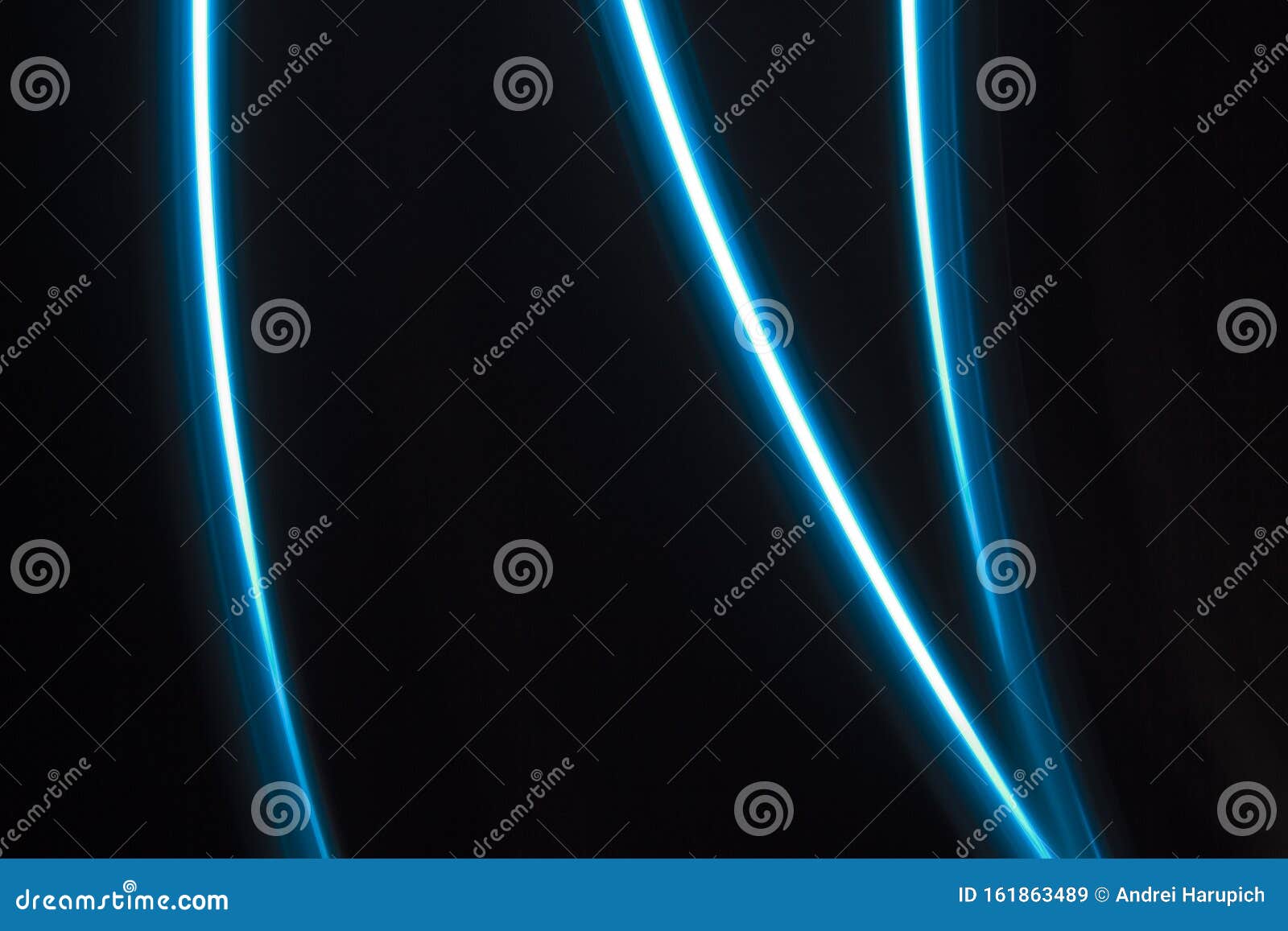 Three Thin Blue Light Lines Stock Image - Image of magic, blue: 161863489