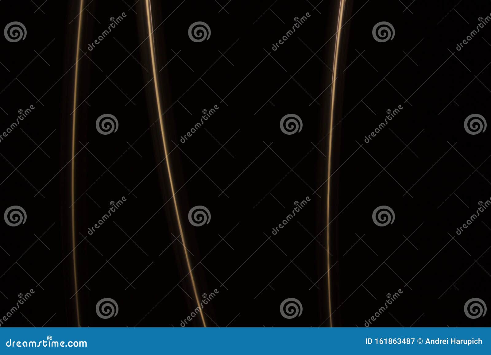 Three Thin Golden Light Lines Stock Image - Image of dark, graphic ...