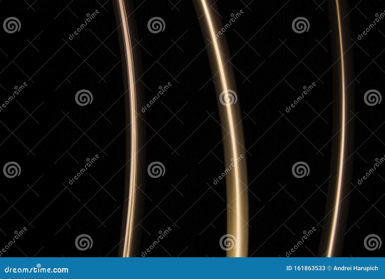 Three Thin Golden Light Lines Stock Image - Image of concept, energy ...