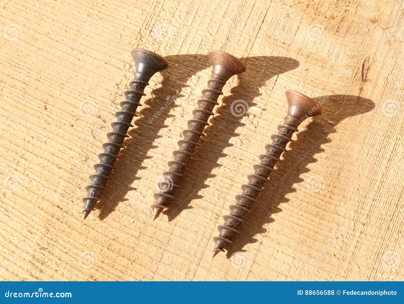 Three Threaded Bolts for Carpentry Work Stock Photo - Image of ...
