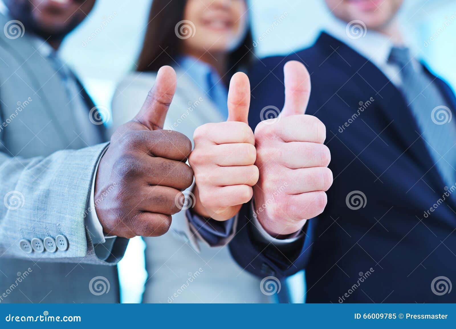 Three thumbs up stock image. Image of male, together - 66009785