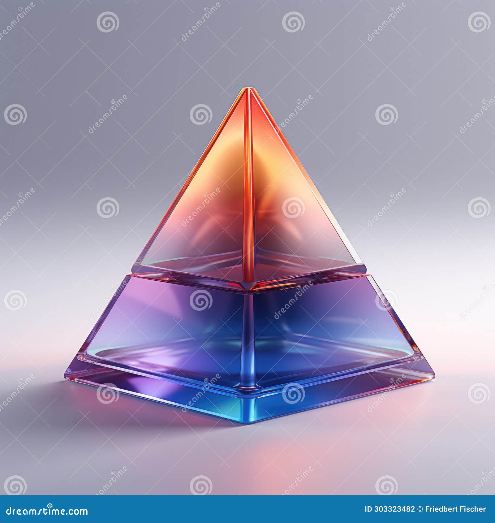 A Three-tiered Pyramid is Shown on a Plain Surface Stock Photo - Image ...
