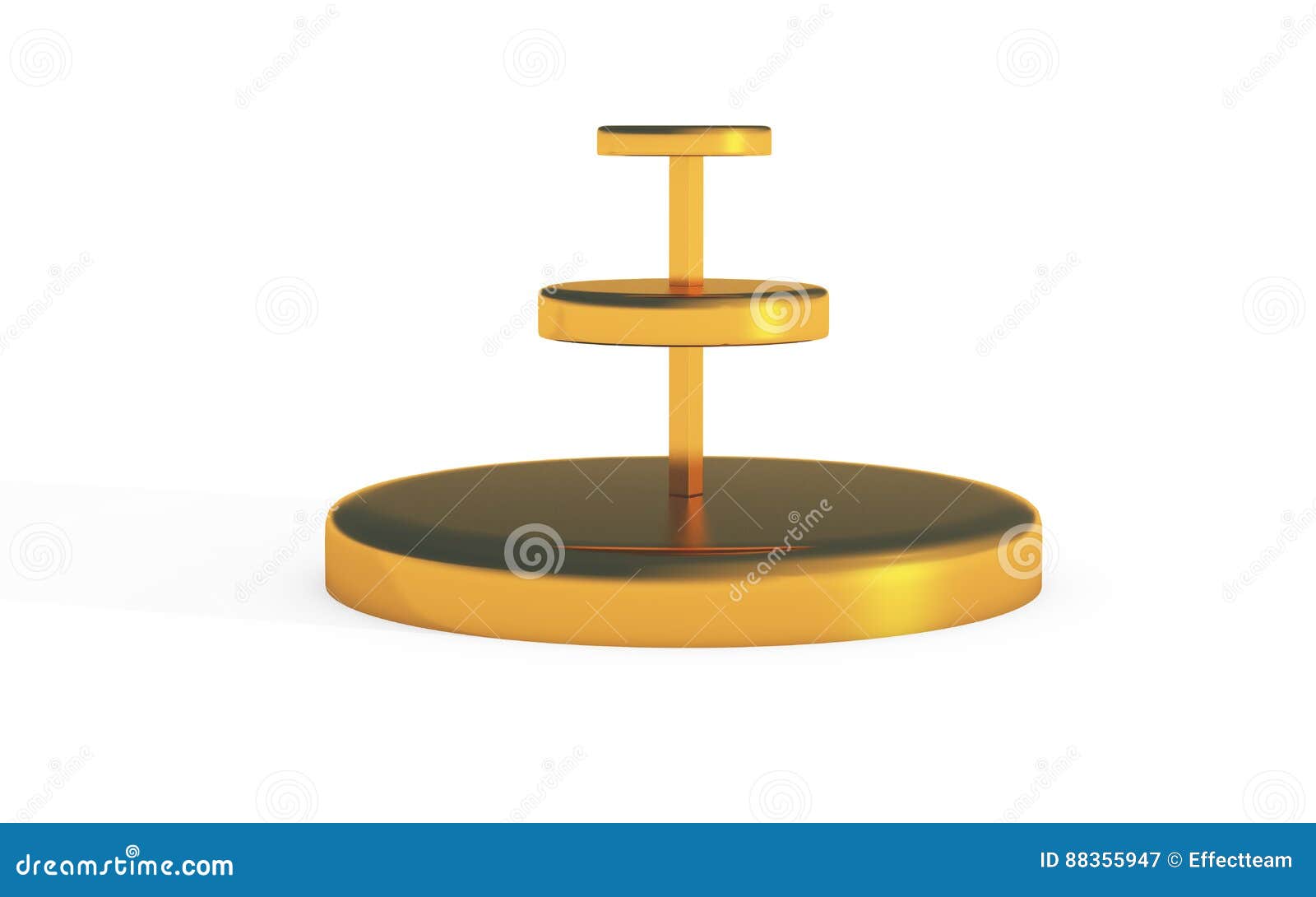Three Tiers of Round Stand Gold Copy Stock Illustration - Illustration ...