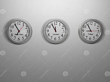 Three time zones stock photo. Image of three, wall, grey - 4403032
