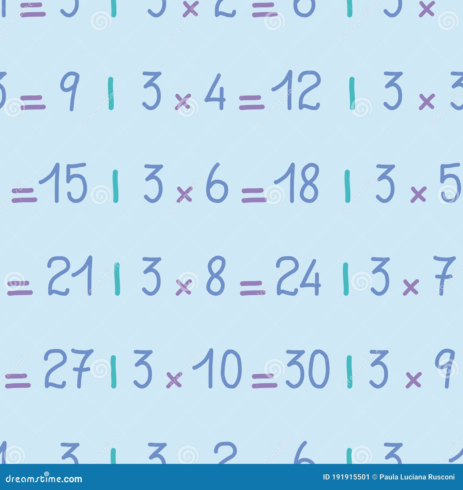 Three Division Table