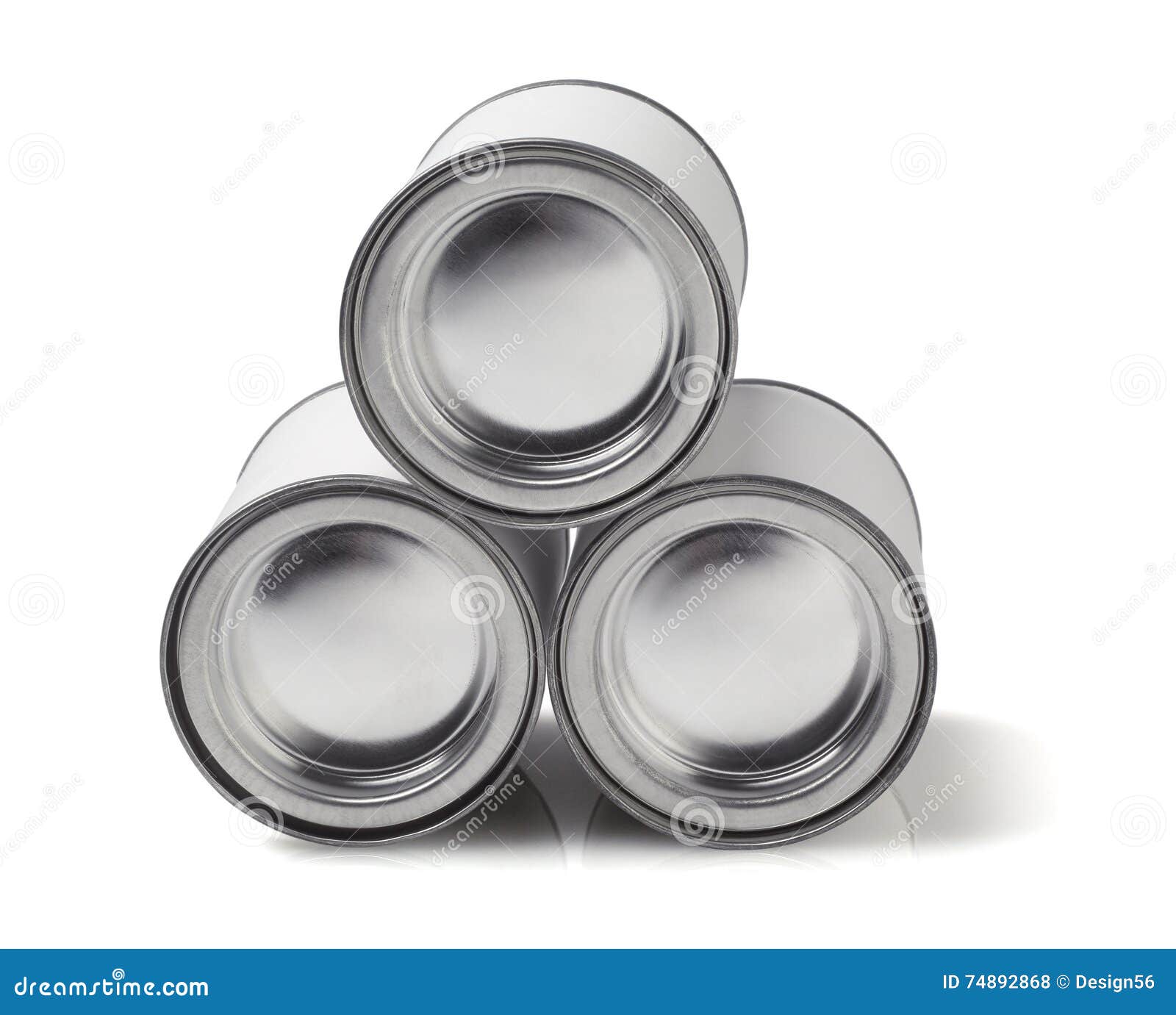 Three Tin Cans stock photo. Image of blank, shot, metal - 74892868