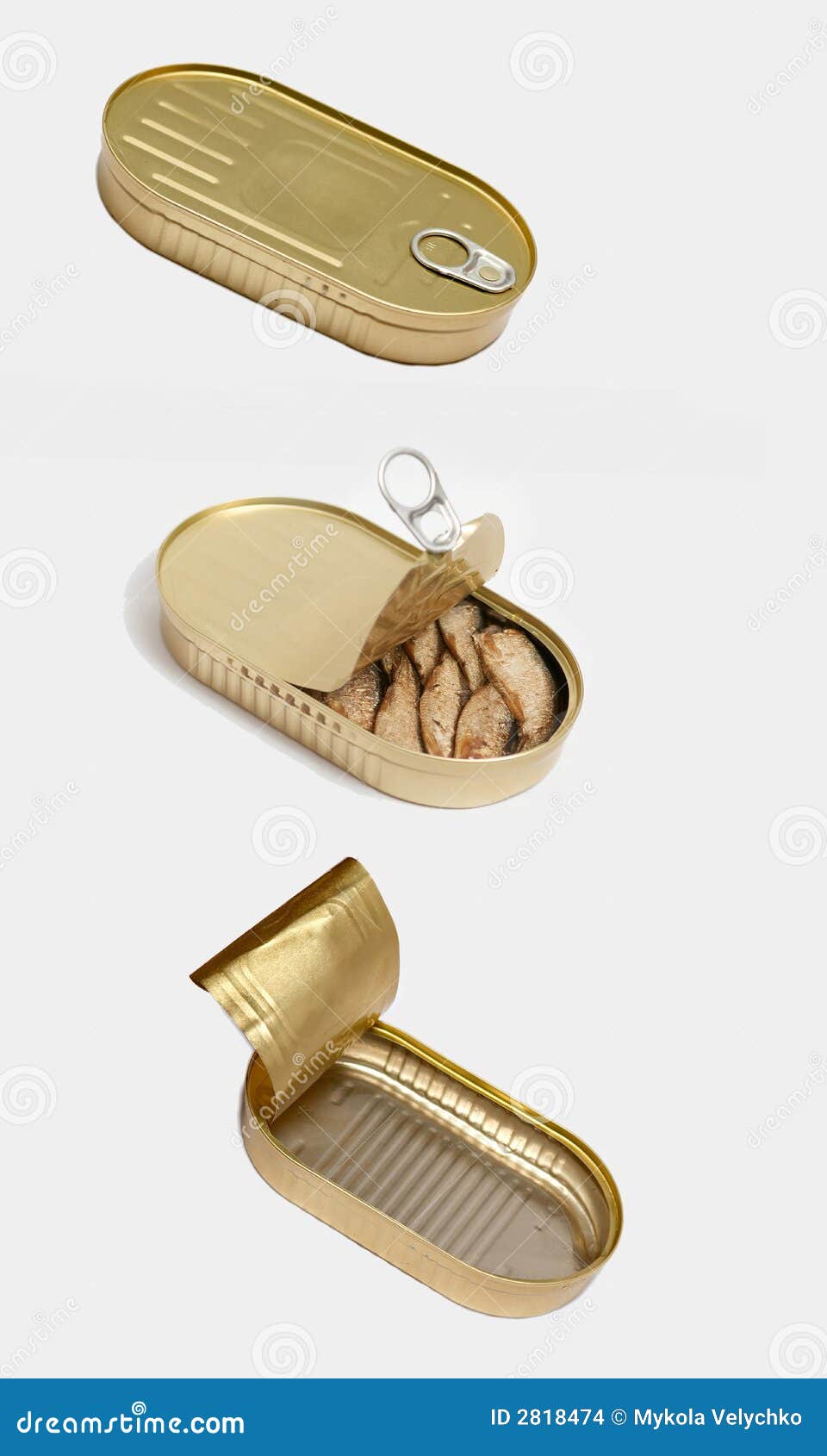 Three tins stock photo. Image of fish, marketing, container - 2818474