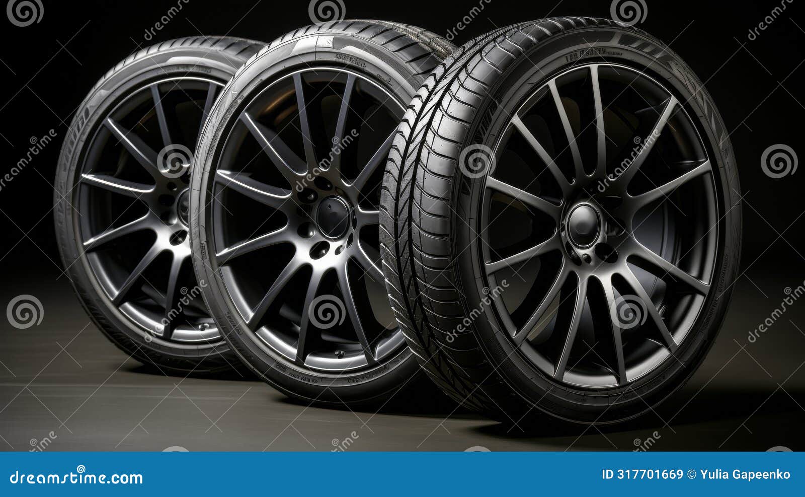Three Tires Stacked on Brick Floor Stock Image - Image of workshop ...