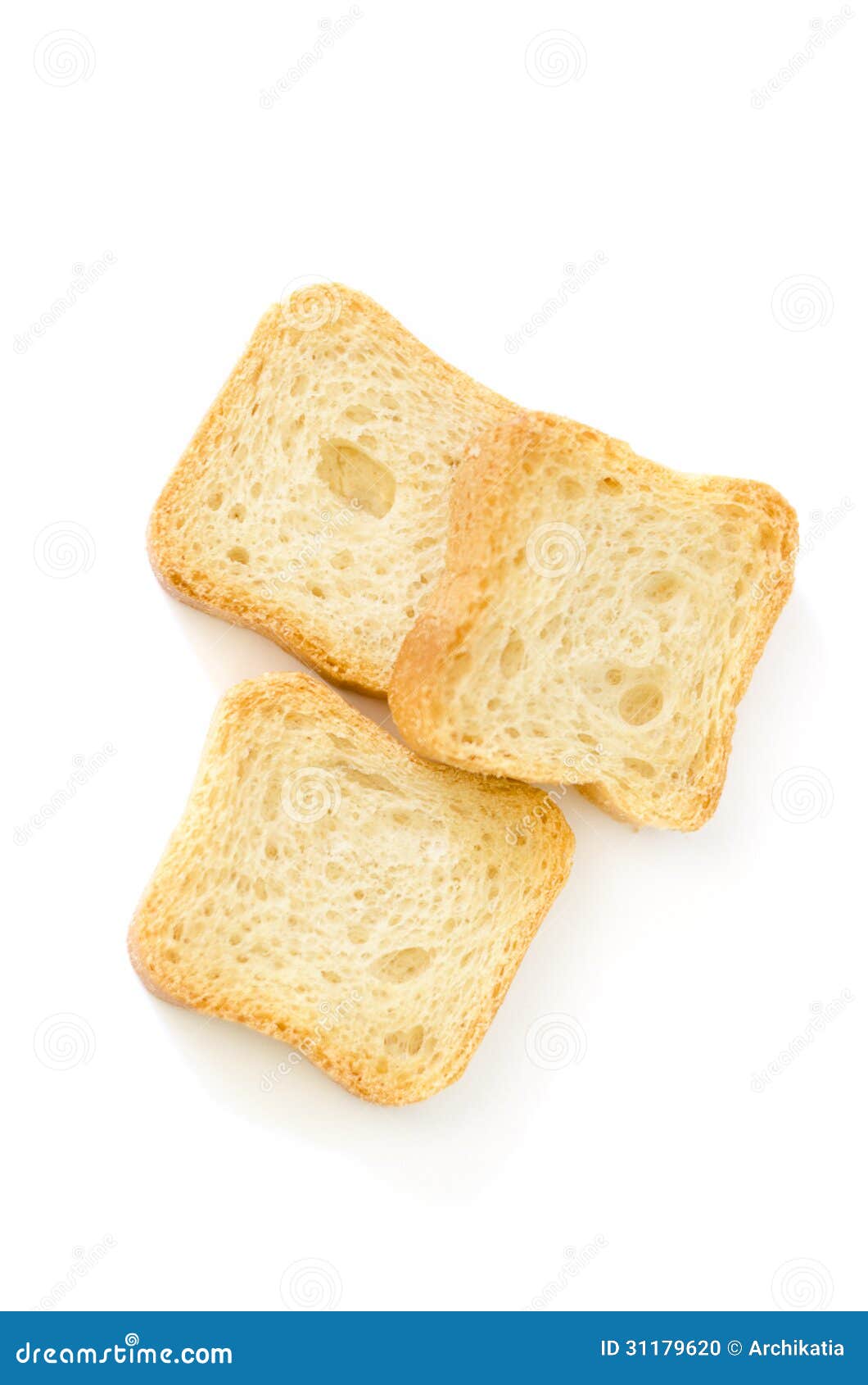 Three toast stock photo. Image of isolate, snack, crackers - 31179620