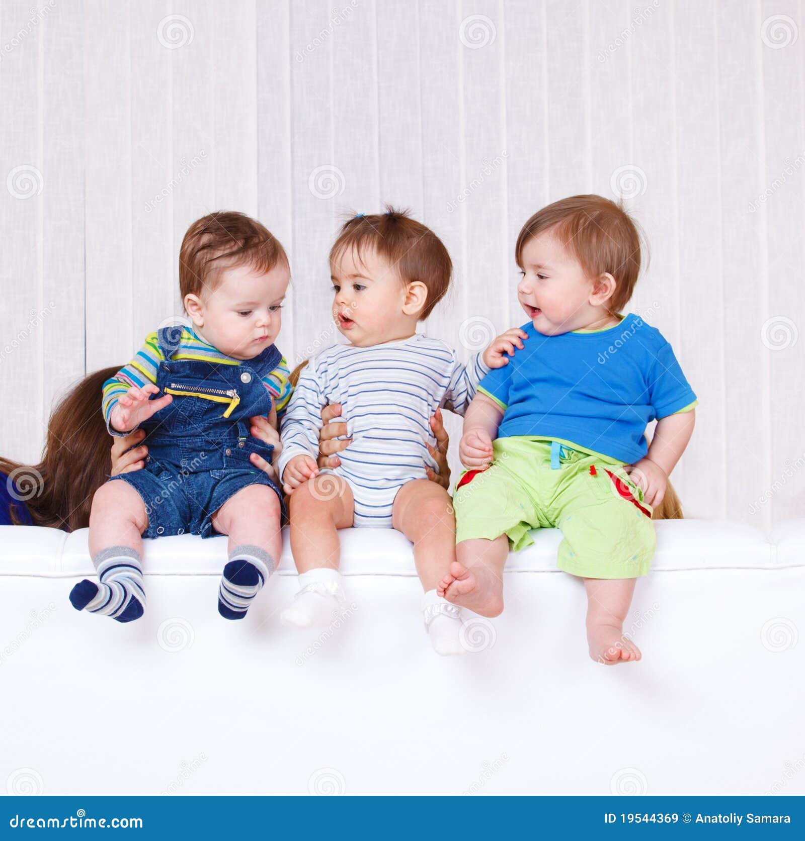 Three toddlers stock image. Image of communication, child - 19544369