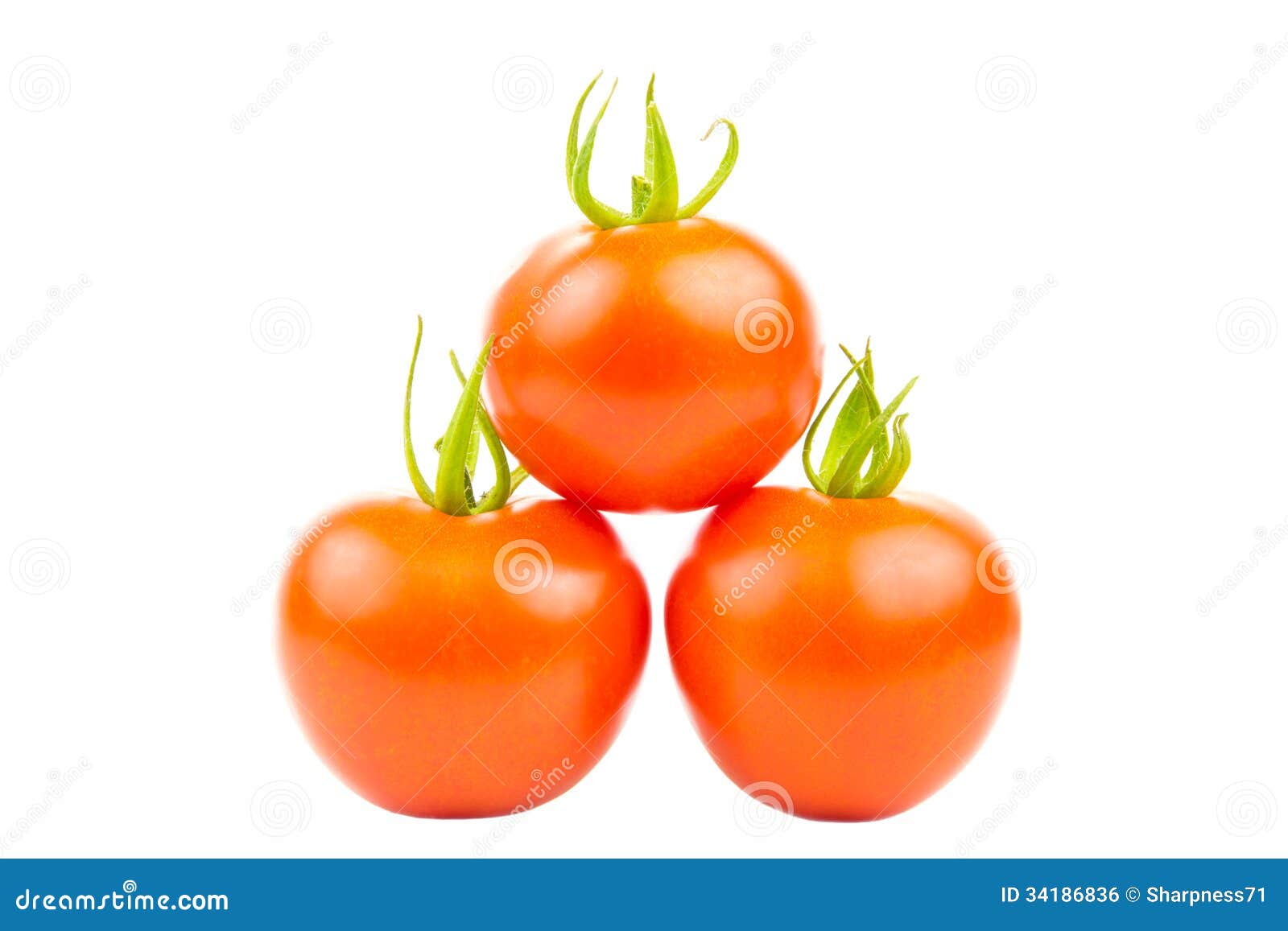 Three Tomatoes 2 stock photo. Image of cherry, plate - 34186836