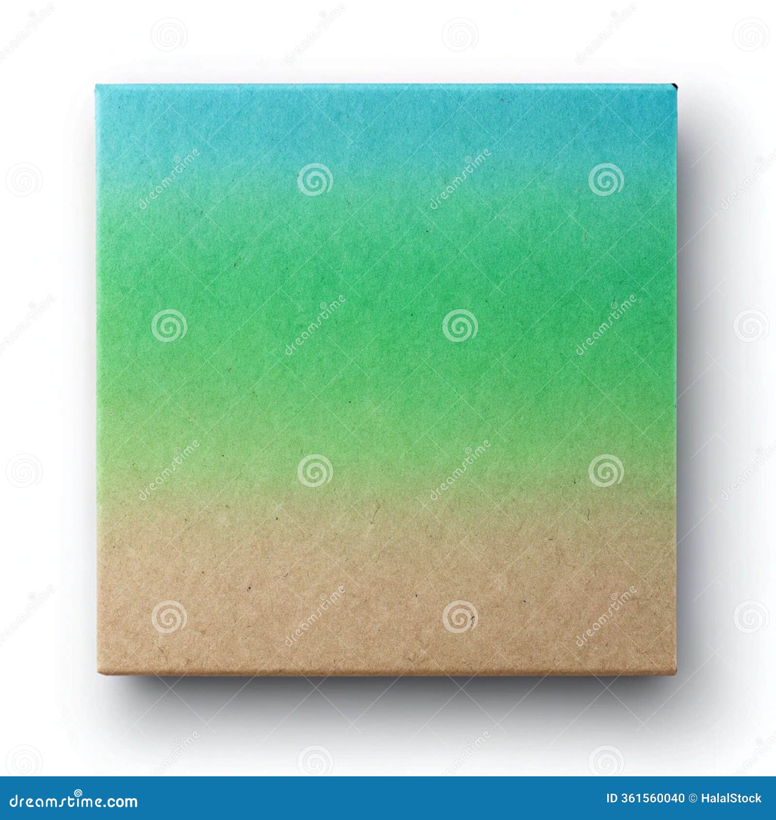 Three-Tone Blue Sky Gradient with Green Mint Shade and Cardboard ...